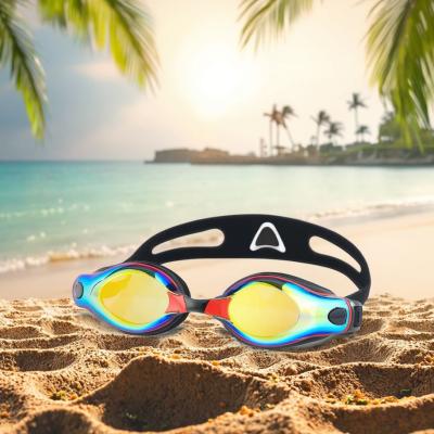 China Anti-Fog Mirrored Coating Swimming Goggles with Adjustable Strap and Earplugs for Sports Training for sale