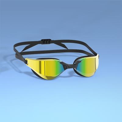 China High Quality Anti-fog UV Protection Swimming Goggles with Adjustable Nose Bridge for Adults for sale