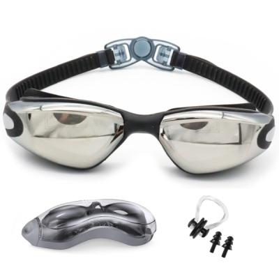 China Anti-fog UV Protection Swimming Goggles with Silicone Nose Clip for Pool and Sports Use for sale