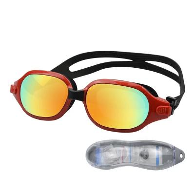 China Professional Adjustable Strap Swimming Goggles with Anti-Fog UV Protection and HD Lens for Adults for sale