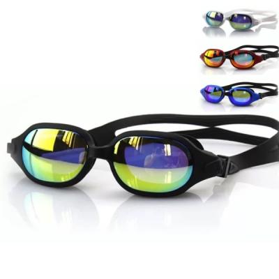 China Unisex Aluminium Plated Swim Goggles with Anti-Fog UV Protection and No-Leak Silicone Gasket for Adults for sale
