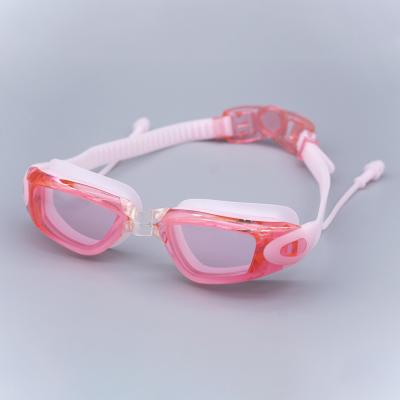 China No Leak Adult Pink Fog Proof Swim Goggles UV Protection Female Swimming Goggles for sale