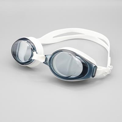 China Bulk Gray Women Adult Anti-Fog Anti-Reflective Swimming Goggles with Customized Logo for Racing and Training for sale