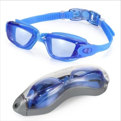 China Professional Anti-Fog UV Protection Swimming Goggles with Interchangeable Nose Bridges for Adults for sale
