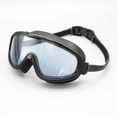 China Large Silicone Swimming Goggles for Adults with Anti-Fog UV Protection and Comfortable Silicone Strap for sale