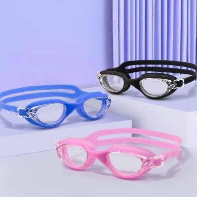 China Fog Resistance Children Swimming Goggles With Rainbow Plating Lenses For Youth for sale