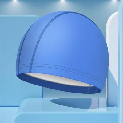 China Customized Printed Ladies Swimming Hats With Ear Protection For Diving for sale