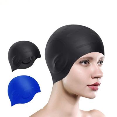 China Leak Proof Eco Friendly Silicone Swimming Cap Swim Cap Prevent Water In Ears for sale