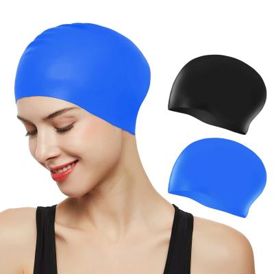 China Extra Large Soft Silicone Long Hair Swimming Cap for Men - Waterproof and Non-Slip Swim Cap for sale