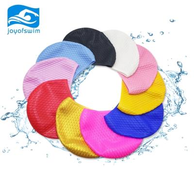 China Comfort Fit Non-Slip Silicone Swimming Cap with Particle Design for Adults and Children for sale