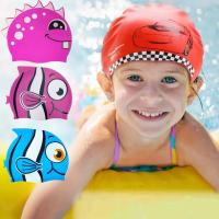 Quality Reversible Children's Swimming Caps Eco Friendly Customizable Fish Swimming Hat for sale