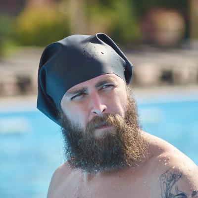China Wholesale Competition Big Swimming Caps Silicone Adult Swimming Pool Cap for Long Hair for sale