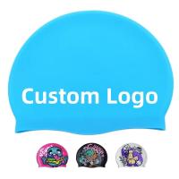 Quality OEM Pure Color Silicone Swim Cap With Waterproof UV Protection Outdoor Pool For for sale