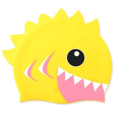 China Durable Silicone Swim Cap for Kids - Waterproof Cartoon Design Swimming Cap for Boys Girls Teens Aged 3-15 for sale