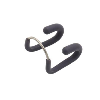 China Professional Stainless Steel Frame Swim Nose Clip with Silicone Non-Slip Design for Water Sports for sale