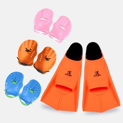 China Silicone Anti-skid Durable Swimming Fins Dive Flippers for Adult and Children Water Sports Training for sale