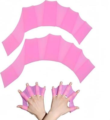China For Water Sports Good Quality Soft Silicone Swimming Palm Hand Flippers Training Diving Gloves Swim Palm Finger Webbed Fins for sale