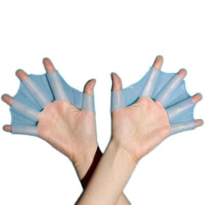 China Wholesale Short Size Silicone Swimming Fins Training Diving Gloves with Finger Webbed Flippers Hand Paddles for Water Sports for sale