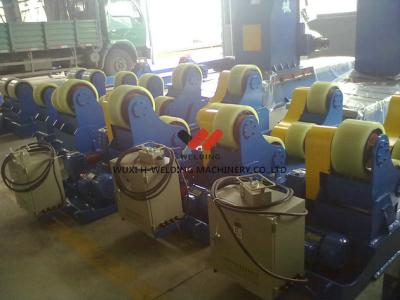 China Ladende 80000 kg-Lassen het Aanpassen Rotator met Staal en Rubberrol Te koop