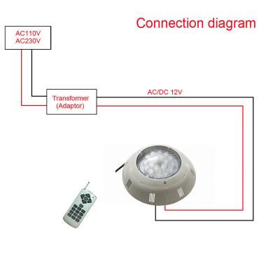 中国 Surface Mounted Swimming Pool Lights 22W 12 Volt RGB Multicolor with Remote Control 販売のため