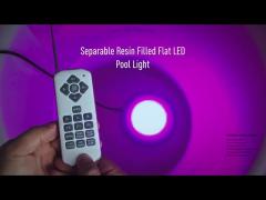 Separable Resin Filled RGB Pool Light Flat Surface Mounted 42W AC12V in Stainless Steel