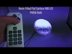 Résine pleine de surface plane LED RGB PAR56 Licht für das Schwimmbad 24W 30W 40W 55W 12V IP68