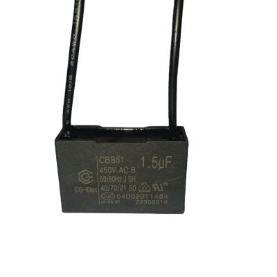 中国 1.5UF 450v AC コンデンサファンのエンジンスタートコンデンサ CBB61リード長さ 200 販売のため