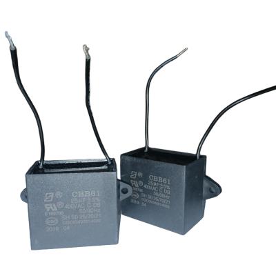 Cina CBB61 400V 25UF AC Unità Motore Condensatore Triangoli di plastica con foro di localizzazione su entrambi i lati in vendita