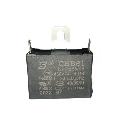 Cina Climatizzatore CBB61 Ventilatore condensatore 450V 1.8mfd Classe B 10000 ore in vendita
