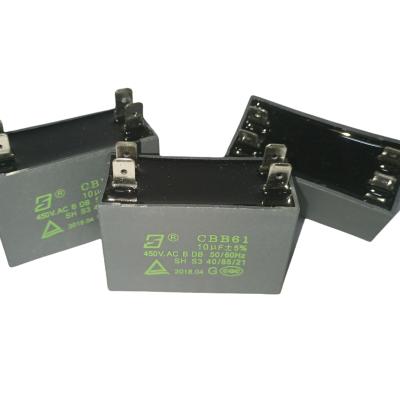Cina CBB61 450V 10UF Condensatore di aria condizionata Classe B S3 50 / 60Hz in vendita
