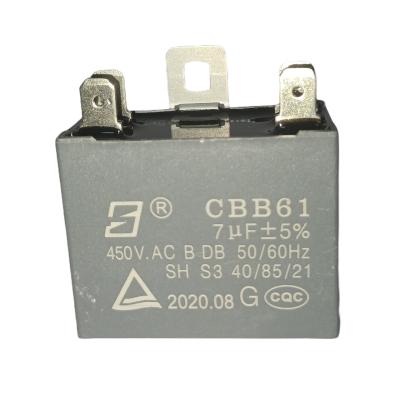Cina Capacitore di avvio del motore AC CBB61 450V 7.0UF Quattro terminali a collegamento rapido in vendita