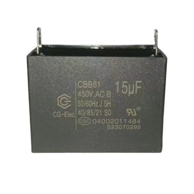 Cina Cbb61 condizionatore d'aria condensatore ventilatore 450V 15mfd UL810 due terminali di connessione rapida in vendita