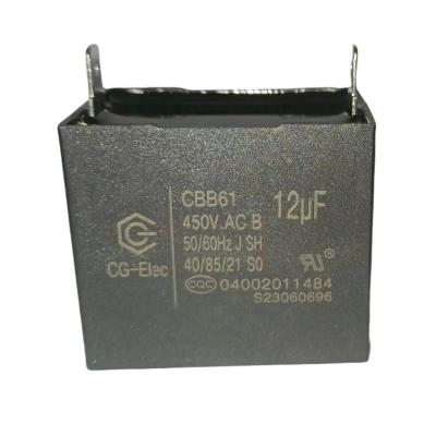 Cina CBB61 AC Motor Run Celling Fan Capacitor 450V 12UF Film Capacitor 250 terminale in vendita