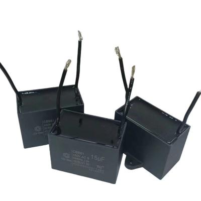 Cina CBB61 450V 15UF Lunghezza di linea 60 AC condensatore motore con 10000 ore in vendita