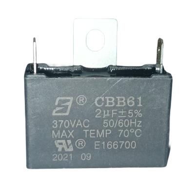Cina CBB61 250V 2.0UF AC Motor Condensatore Condensatore in esecuzione 50 / 60HZ Celling Fan Starright Lug in vendita