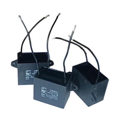 Cina CBB61 450V 16UF 100 Lunghezza di linea condensatore del motore CA Triangoli di plastica con fori di localizzazione sono su entrambi i lati. in vendita