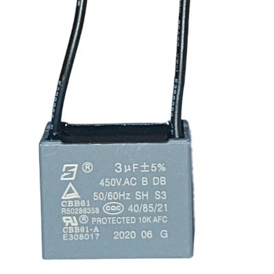Cina CBB61 450V 3.0UF 100 Lunghezza di linea AC Motor Capacitor Classe B S3 in vendita