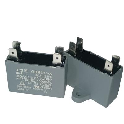中国 モーターランコンダッシタ CBB61 450V 4.0UF 40 / 85 / 21 フロントラグ 10000時間 販売のため