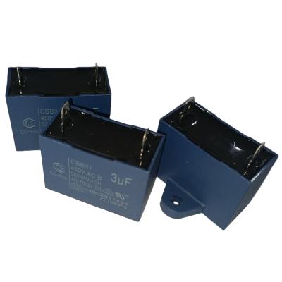 Cina CBB61 450V 3.0UF Ventilatore a motore condensatore di classe B ± 5 % Tolleranza Ventilatore a cella in vendita
