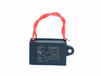 Cina 2UF Condensatore personalizzato 450V CBB61 Condensatore con orecchie laterali in vendita