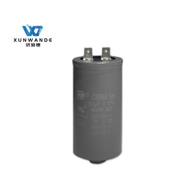 Китай Моторный конденсатор однофазного водонасоса CBB60 450V 30mfd с винтом Два терминала быстрого подключения продается