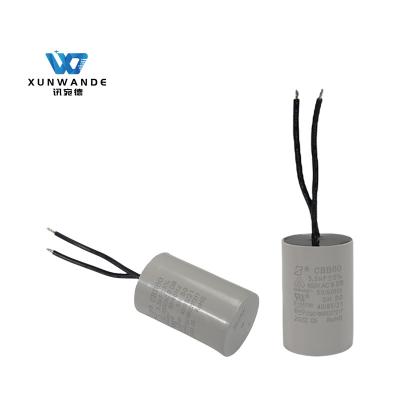 中国 エアコン ファン コンデンサ CBB60 450V 3.5UF グレー プラスチック シェル 50 / 60HZ RoHS 販売のため