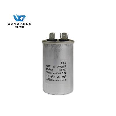 Cina CBB65 450V 20UF condensatore di tipo rotondo S2 ROHS Compressore d'aria 3000 ore classe c in vendita