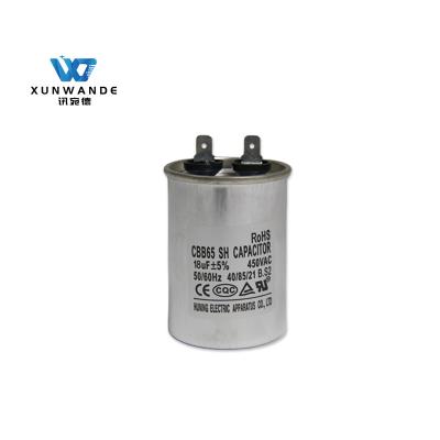 Cina CBB65 450V 18uF condensatore motore CA 45*65 condensatore di avvio del ventilatore SH ROHS Classe B 10000 ore S2 in vendita