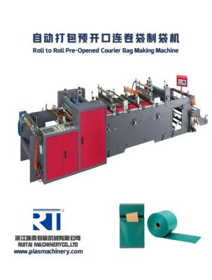 China Pre-Opened Polybags Fan Folded In Box Making Machine for sale
