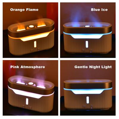 China 2023 New Flame Water Atomization Jellyfish Fog Humidifier Desktop Portable Essential Oil Aroma Diffuser with Atmosphere Light for sale