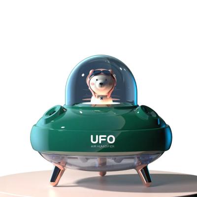 중국 400ML 귀여운 디자인 UFO 수습기 이중 스프레이 수습기 조용한 재충전 가능한 USB 수습기 다채로운 밤빛 판매용