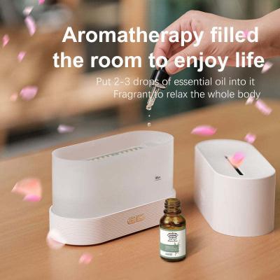 China HOMEFISH ABS PP Ultrasonic Aroma Humidifier Flame Aromatherapy Machine 180ml for sale