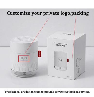 China Homefish OEM Luftbefeuchter 500ml Wasserbehälter Kapazität Reinnebelfeuchtiger Luft-Portable Desktop H20 zu verkaufen
