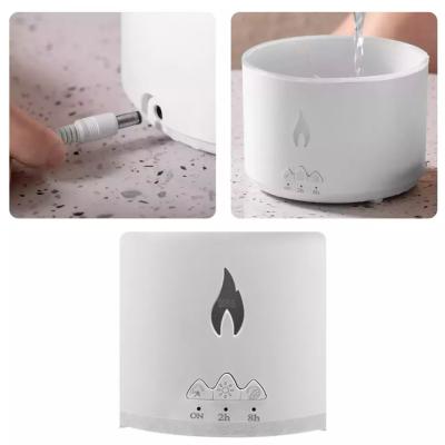 China 1 Sample Ok Volcano Flame Humidifier Led Color Flame Effect Ultrasonic Aroma Oil Diffuser For Hotel Home Dropshipping for sale